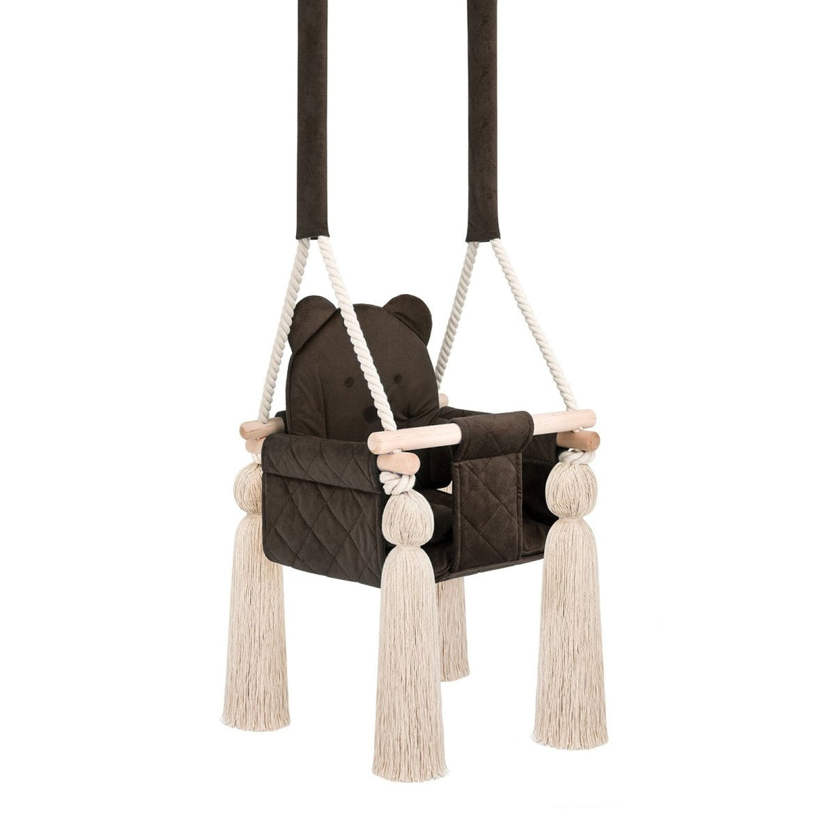 Indoor Swing For Toddler Baby - Childroom Brown Swing Set For Playtime ...